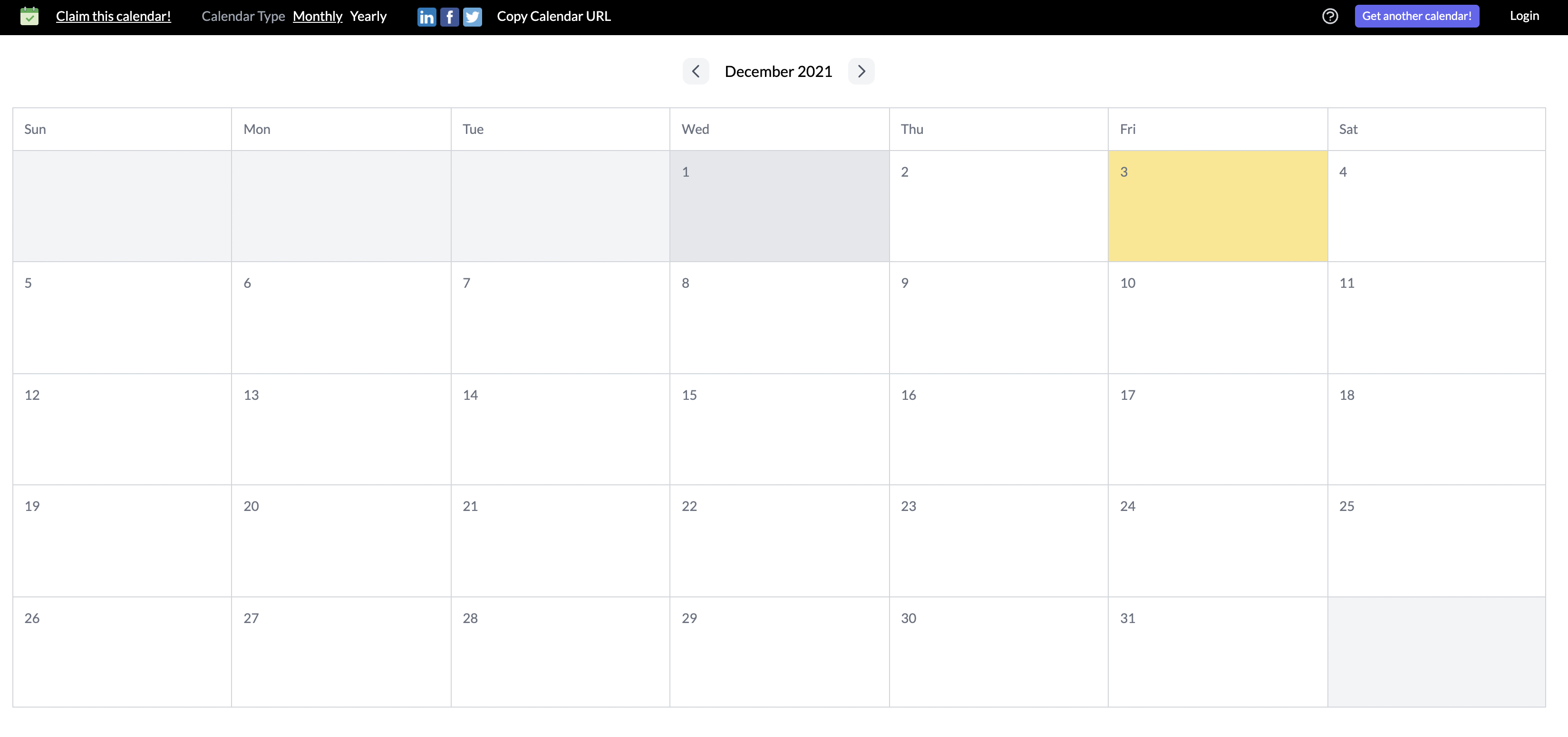 Cross-Out Calendar by EventSpot: Aiming for a date, get your own free ...