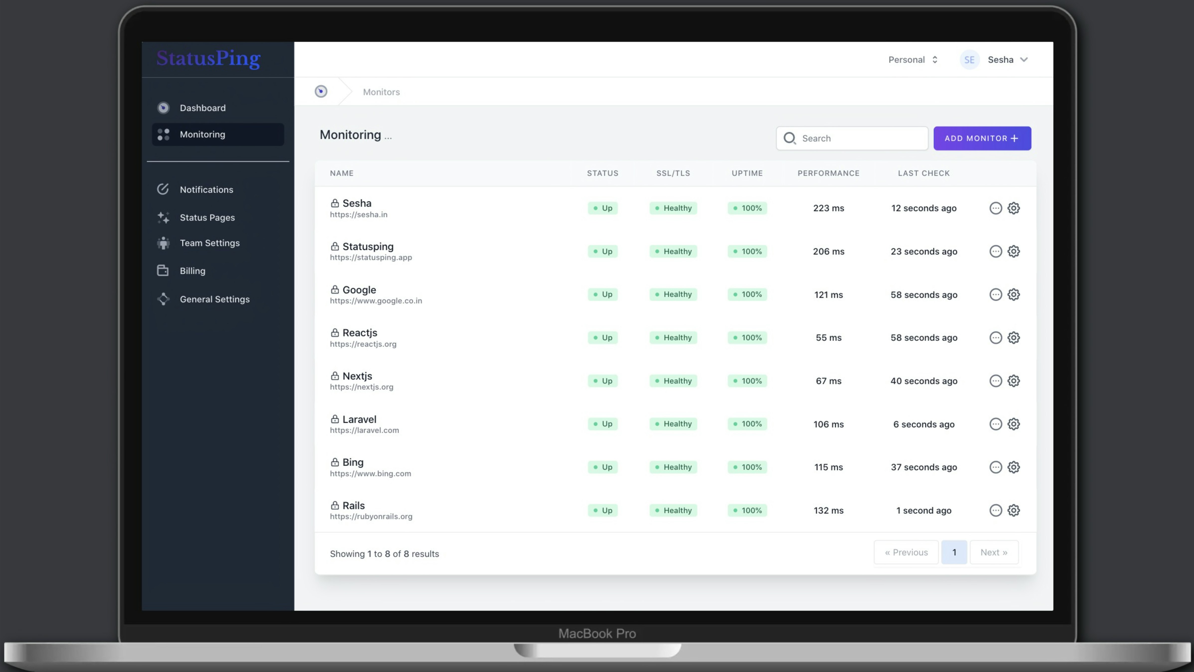 StatusPing: Monitor everything about your website | Product Hunt