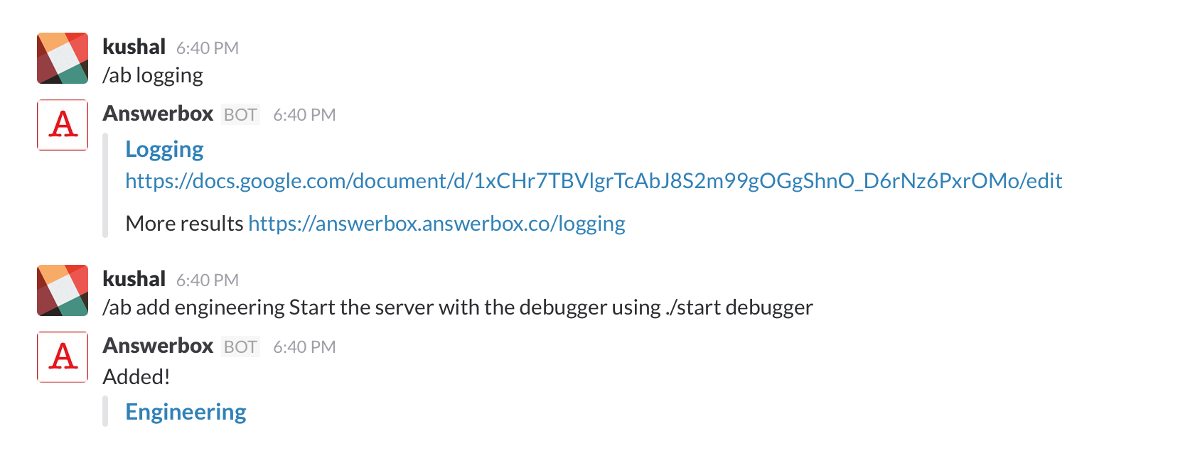 Answerbox: Wiki + Slack + Google Docs | Product Hunt