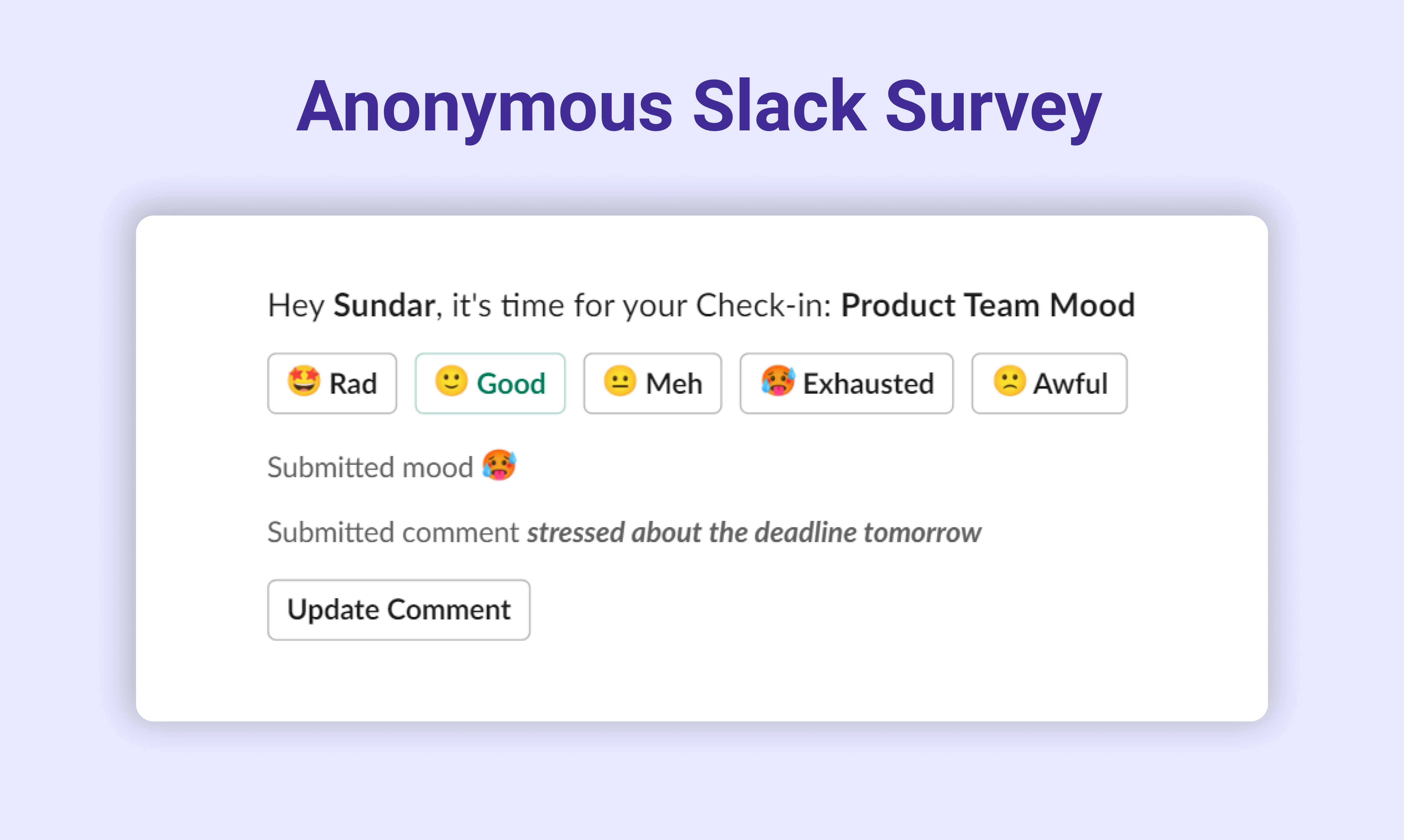 Slack Mood Check-in by Troopr - Know how your team is feeling everyday ...