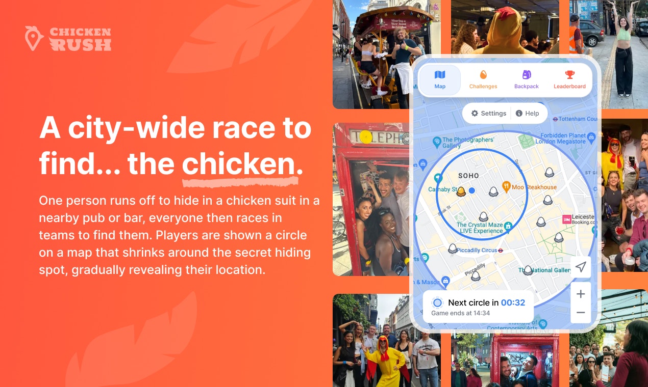 Chicken Rush: A city-wide hunt where you chase a real-life Chicken 🐔 ...