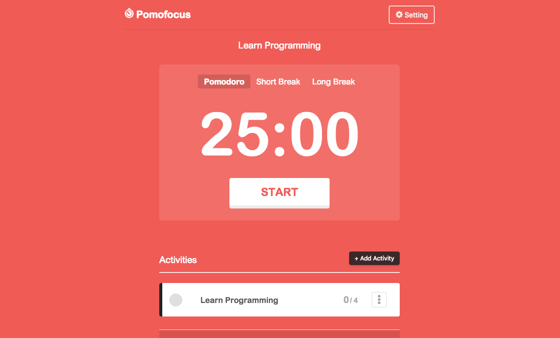 Pomofocus - A simple and customizable pomodoro timer for the web | Product Hunt