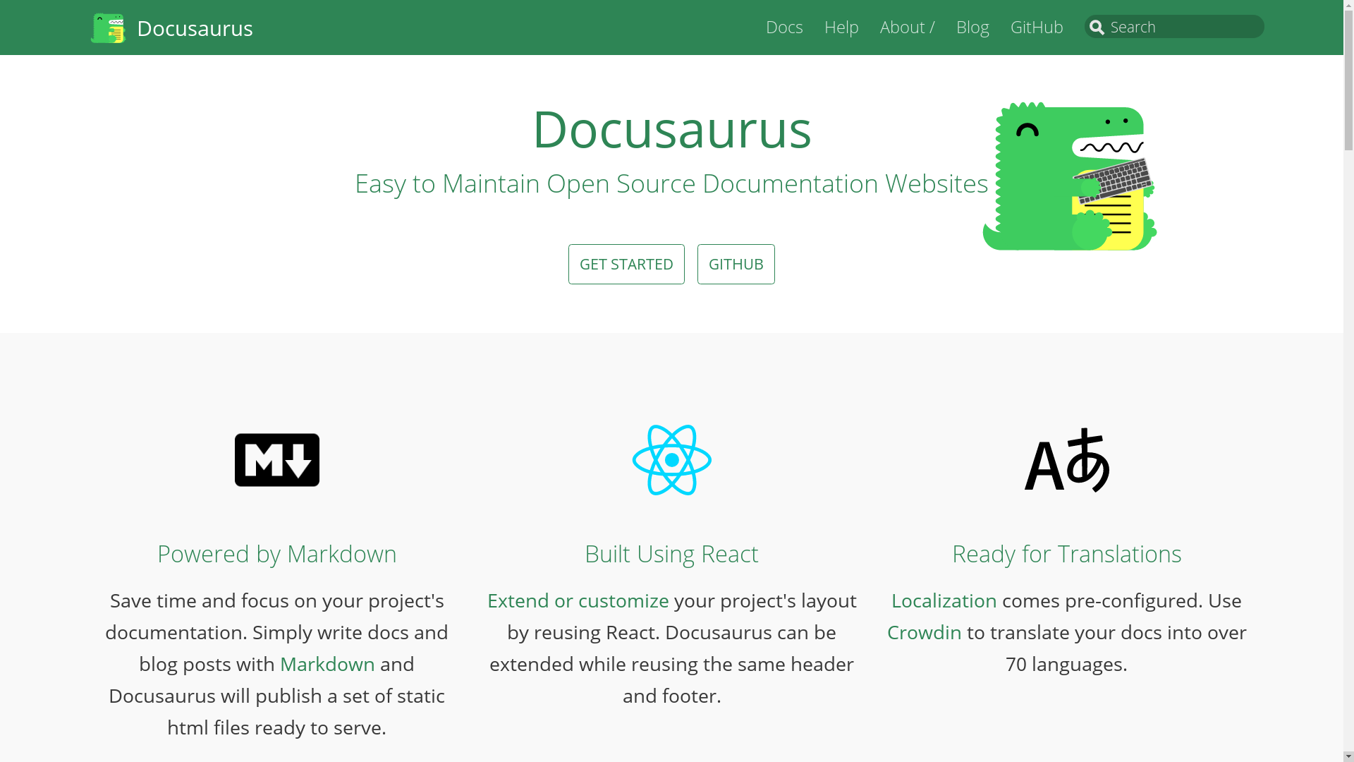 Docusaurus - Easy to maintain open source documentation websites ...