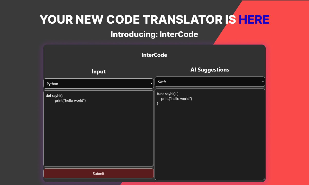 InterCode: Translate your code faster easier than ever! | Product Hunt
