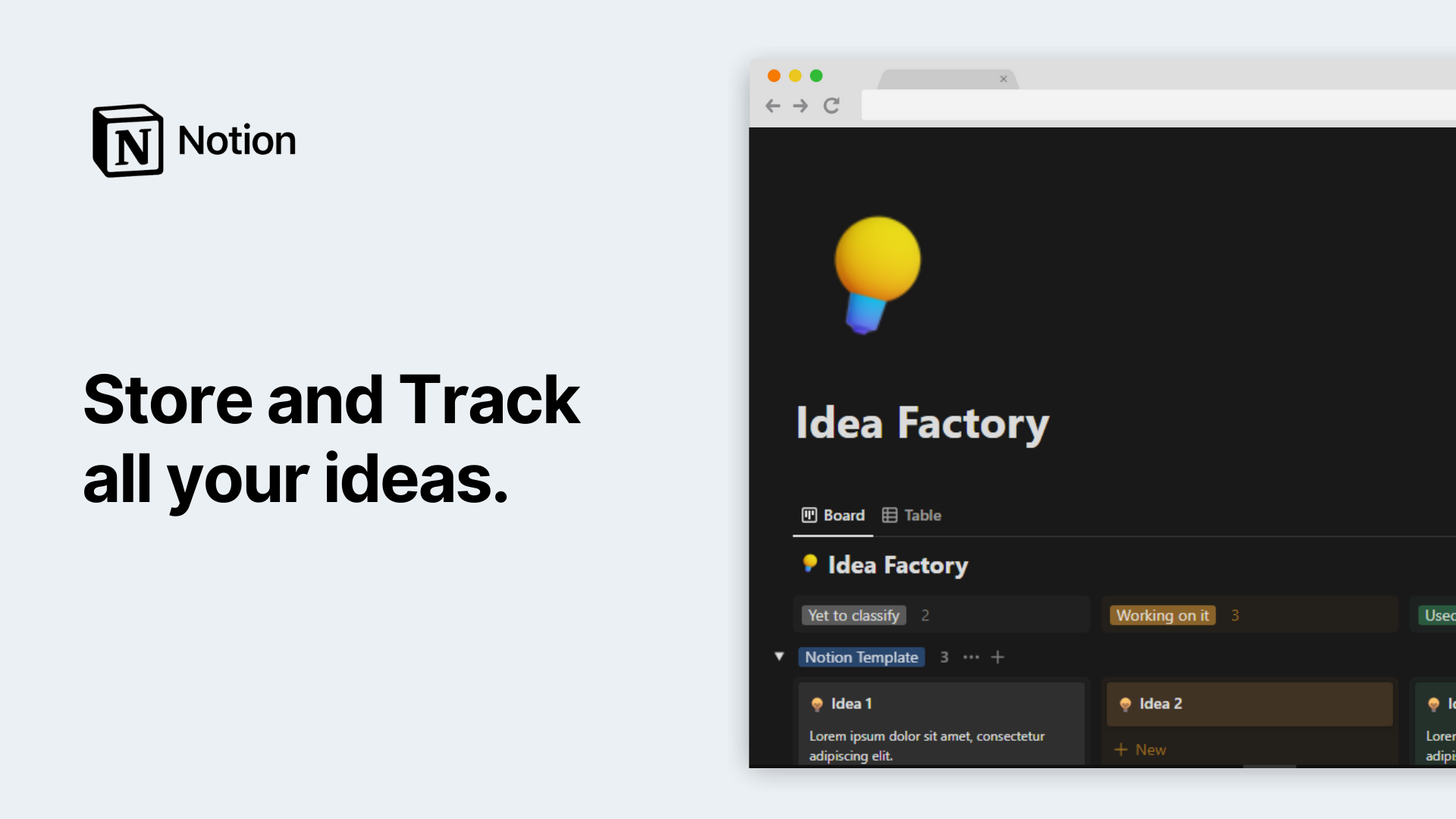 Idea Factory: Store, Track, Organize, Validate and Act on all your ...