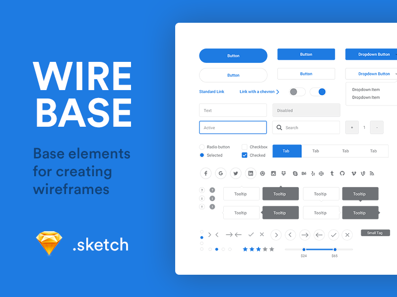 Wirebase - Base elements for creating wireframes Product Information ...