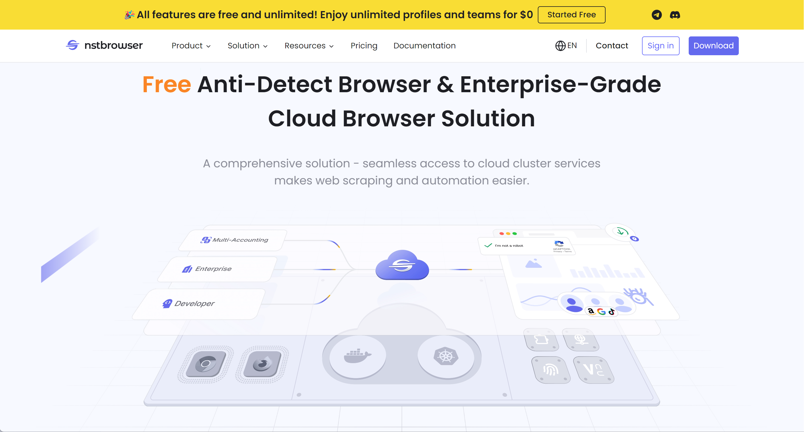 Nstbrowser: Free Anti-detect Browser for Web Scraping and Multi-Accounts | Product Hunt