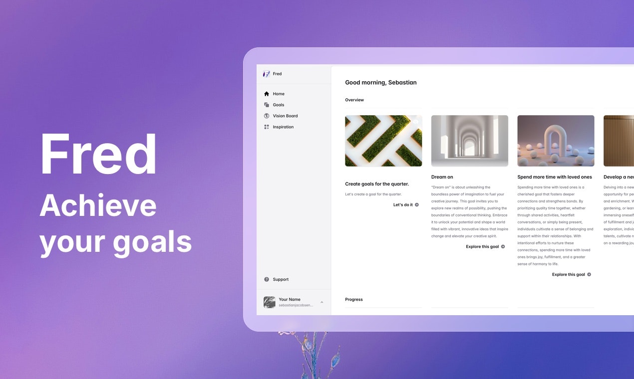 Fred: Achieve your goals with Fred | Product Hunt