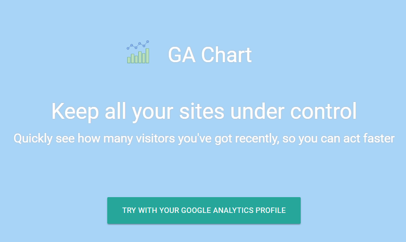 GA Chart: Quickly see how many visitors you've got recently | Product Hunt
