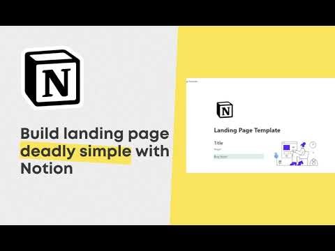Notion Landing Page Template - Build landing page deadly simple with Notion - SideProjectors ...