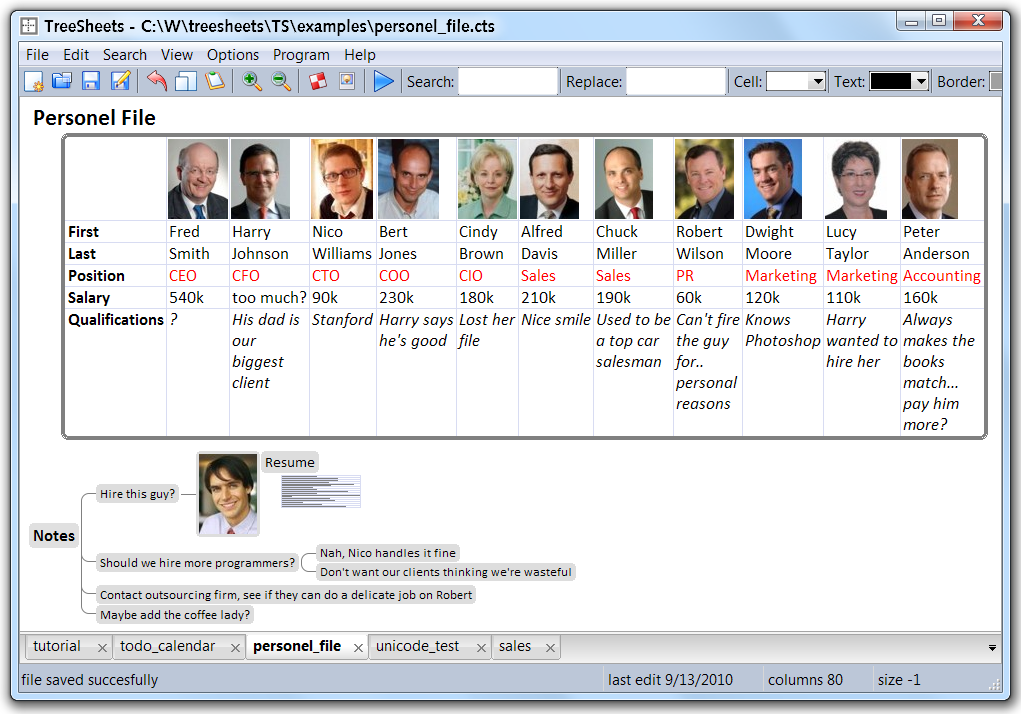 TreeSheets: Open Source Free Form Data Organizer | Product Hunt