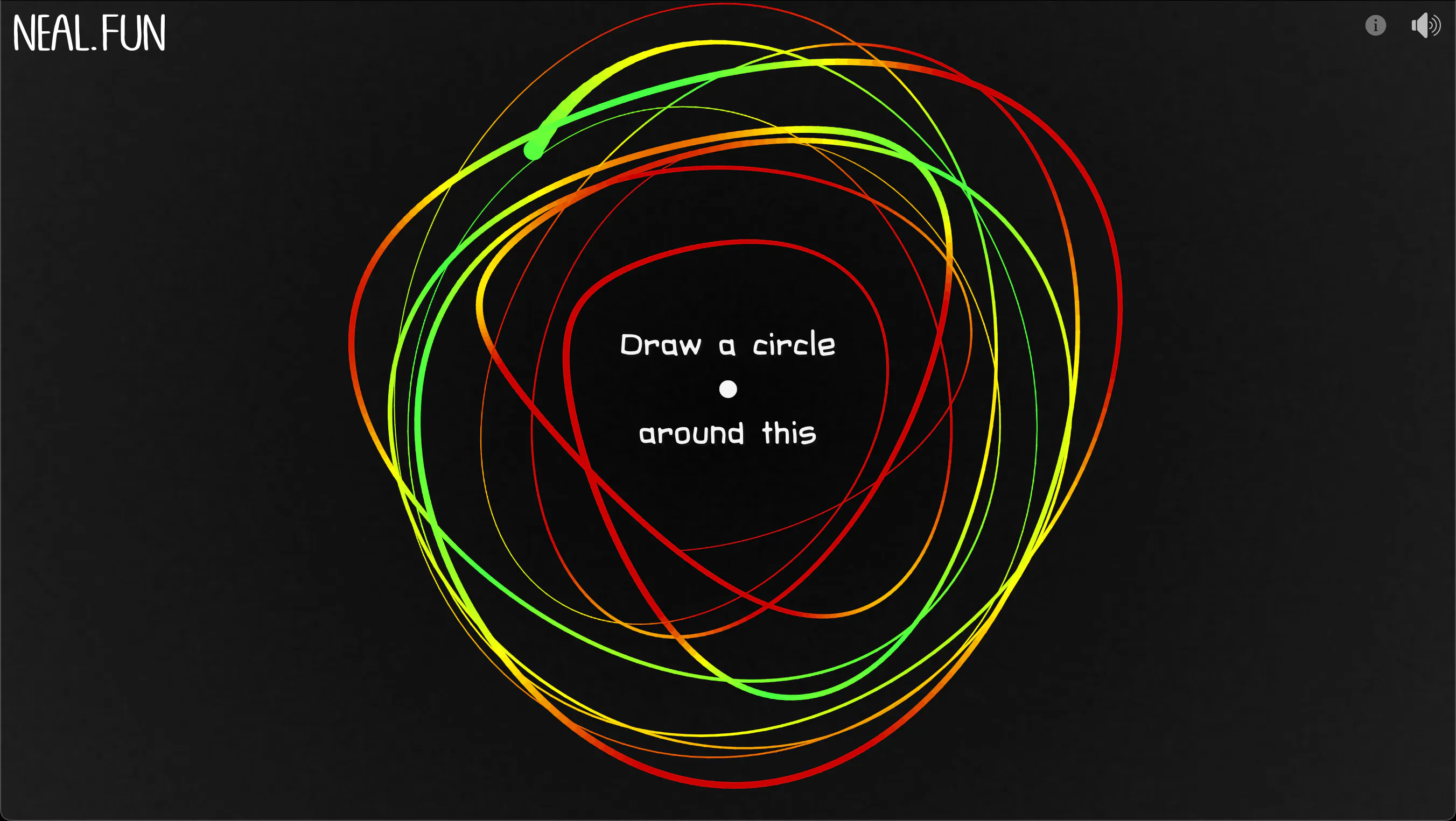 Draw a Perfect Circle by Neal.fun: Can you draw a perfect circle ...