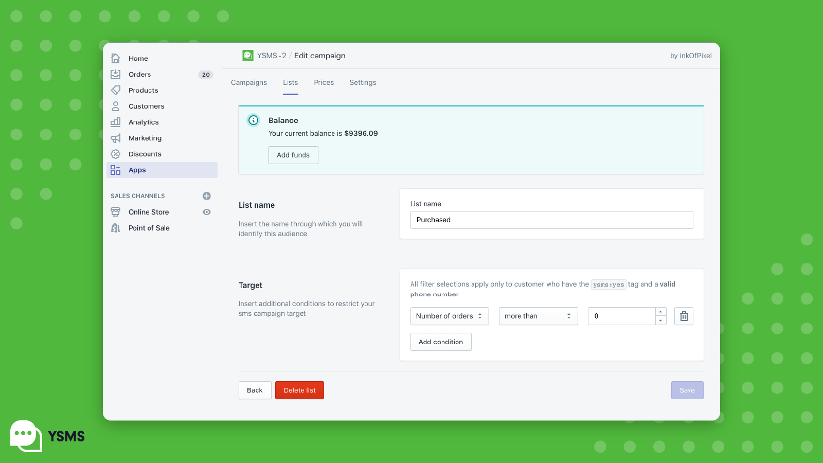 YSMS - SMS for Shopify | Product Hunt