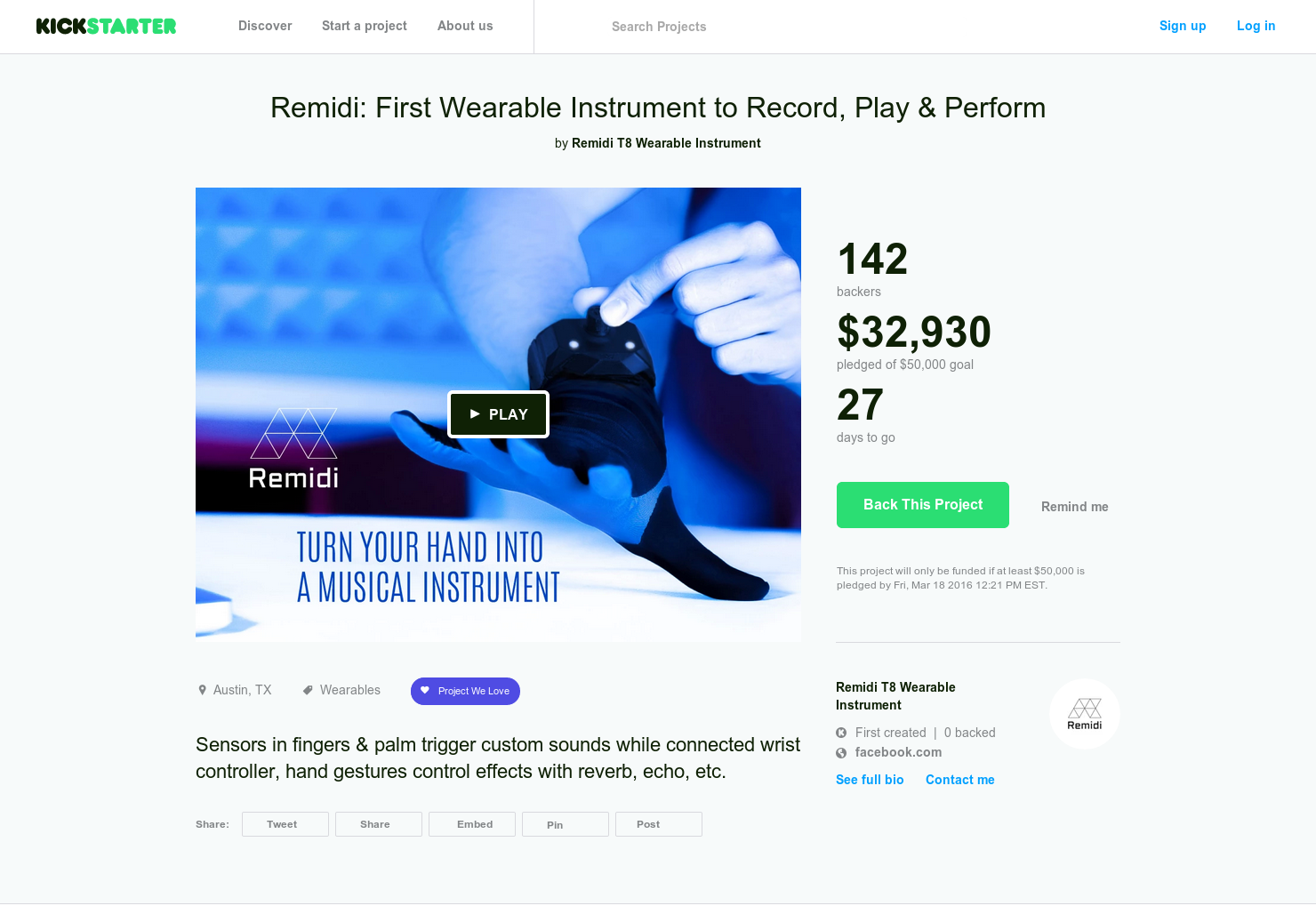 Remini: First Wearable Instrument To Play, Record &Perform | Product Hunt