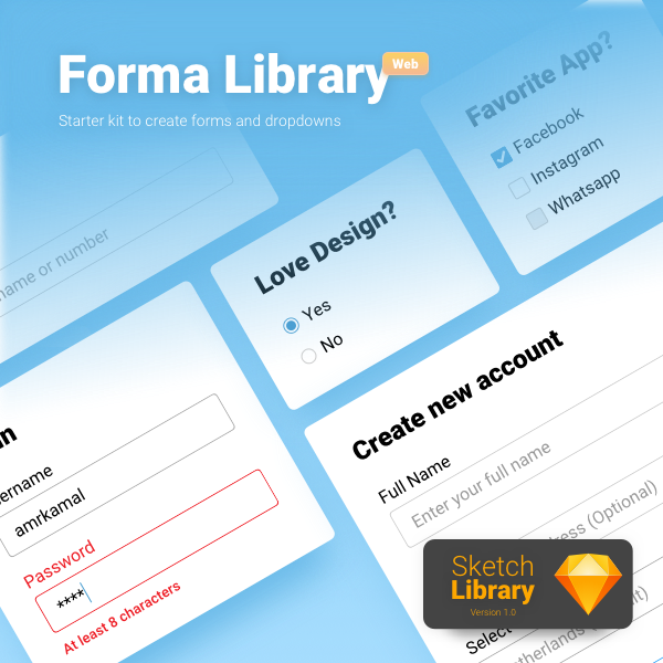 Forma Sketch Library - Create easy automated web forms with dropdowns ...