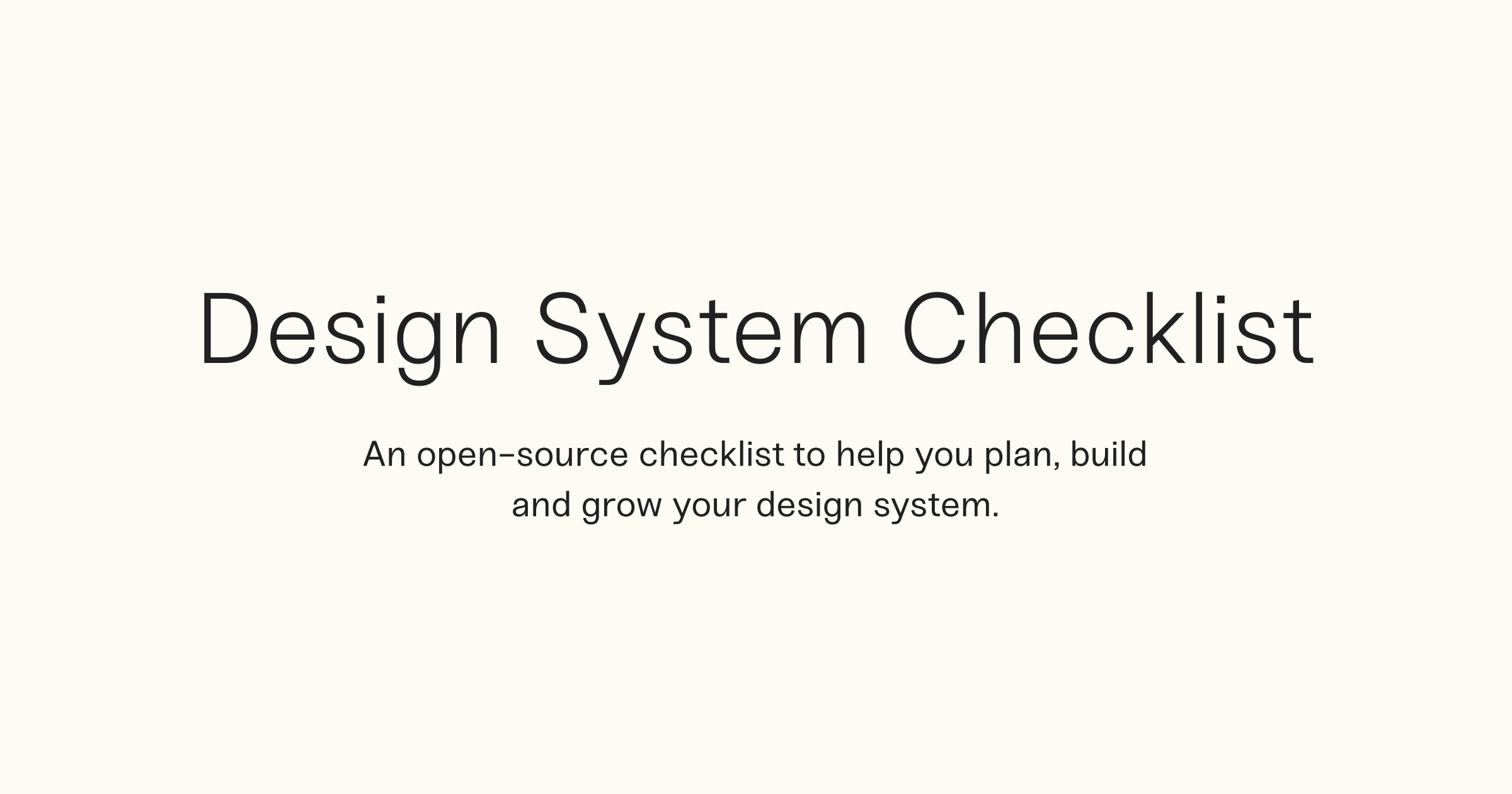 Design System Checklist - Product Information, Latest Updates, and ...