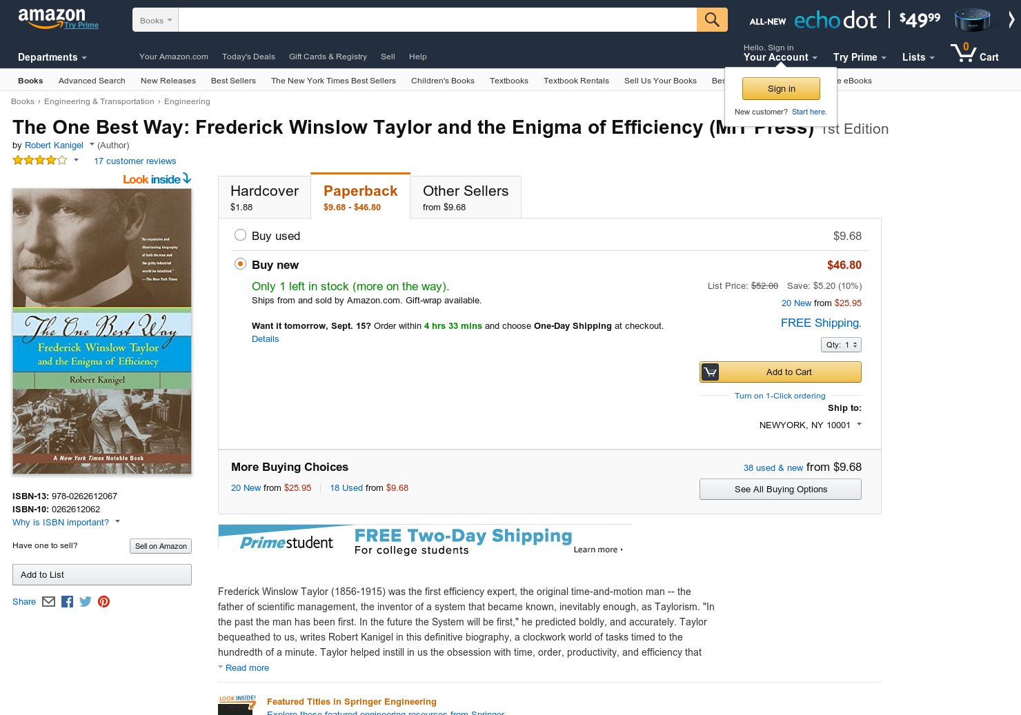 The One Best Way - Product Information, Latest Updates, and Reviews ...