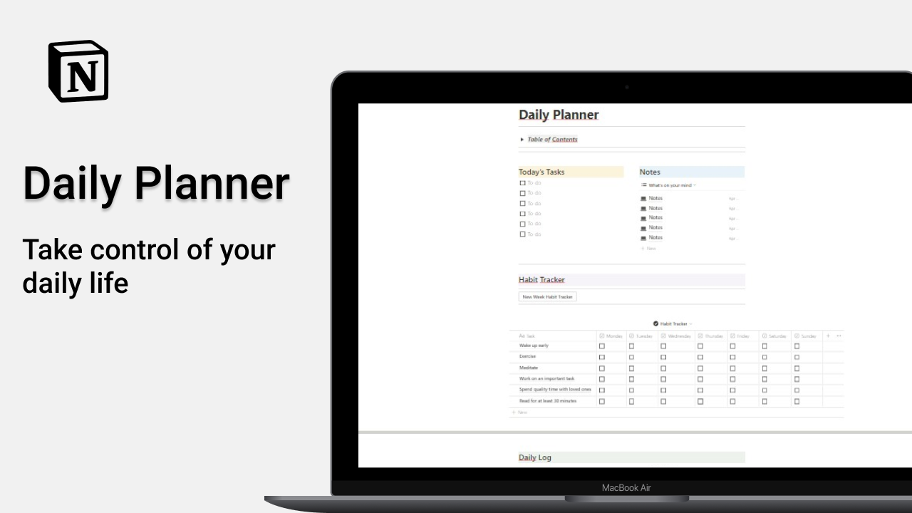 Daily Planner [Notion Template] - Product Information, Latest Updates ...