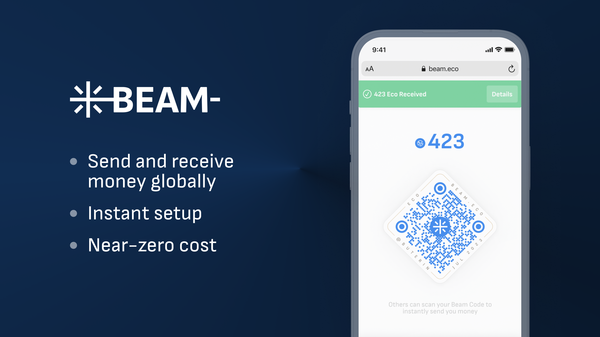 Beam: The easiest wallet ever. No app, no signup — it just works ...