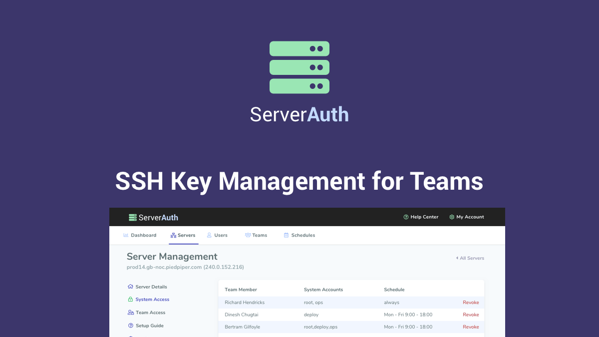 ServerAuth - Secure SSH Access Management for Teams - SideProjectors | Marketplace to buy and ...