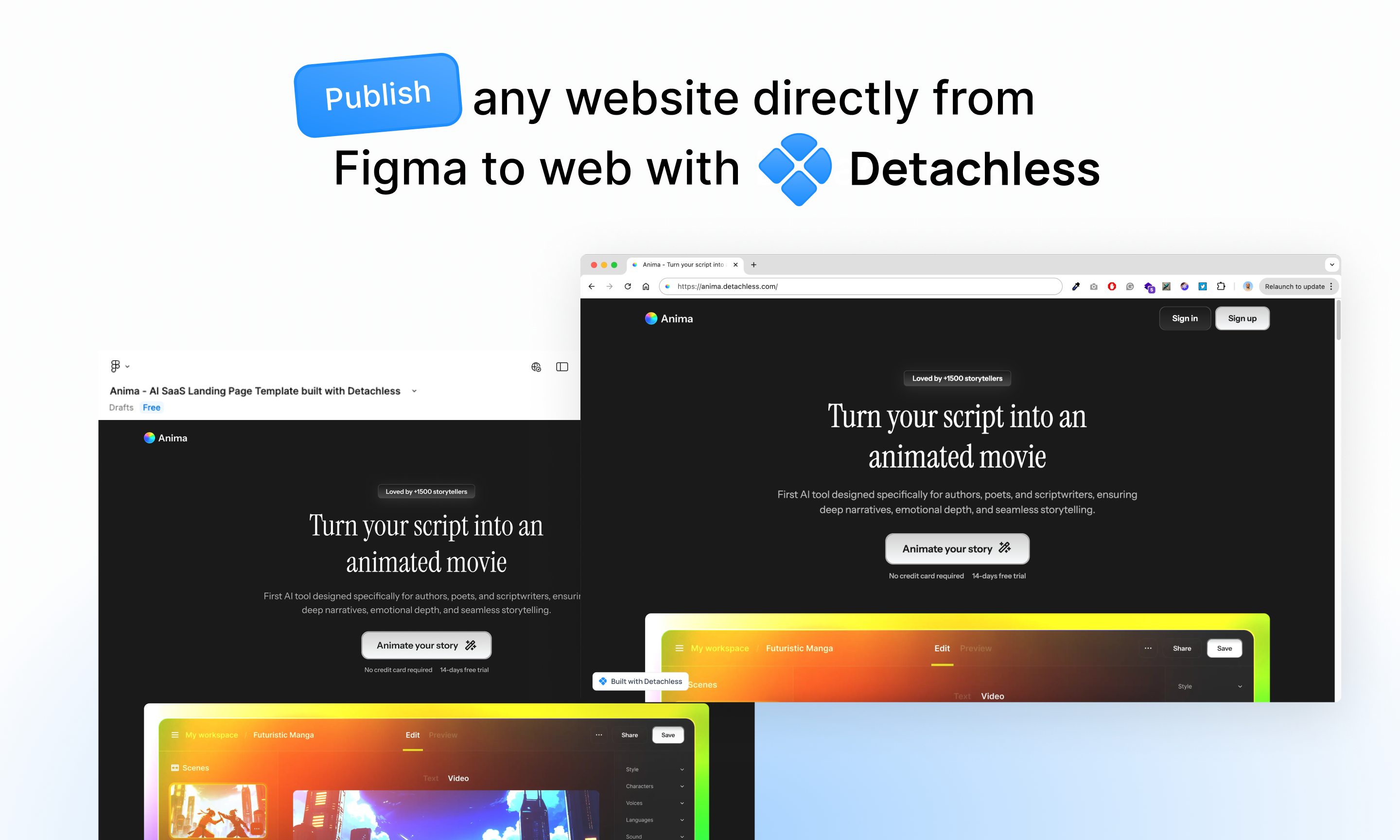 Detachless: Publish website directly from Figma to web | Product Hunt