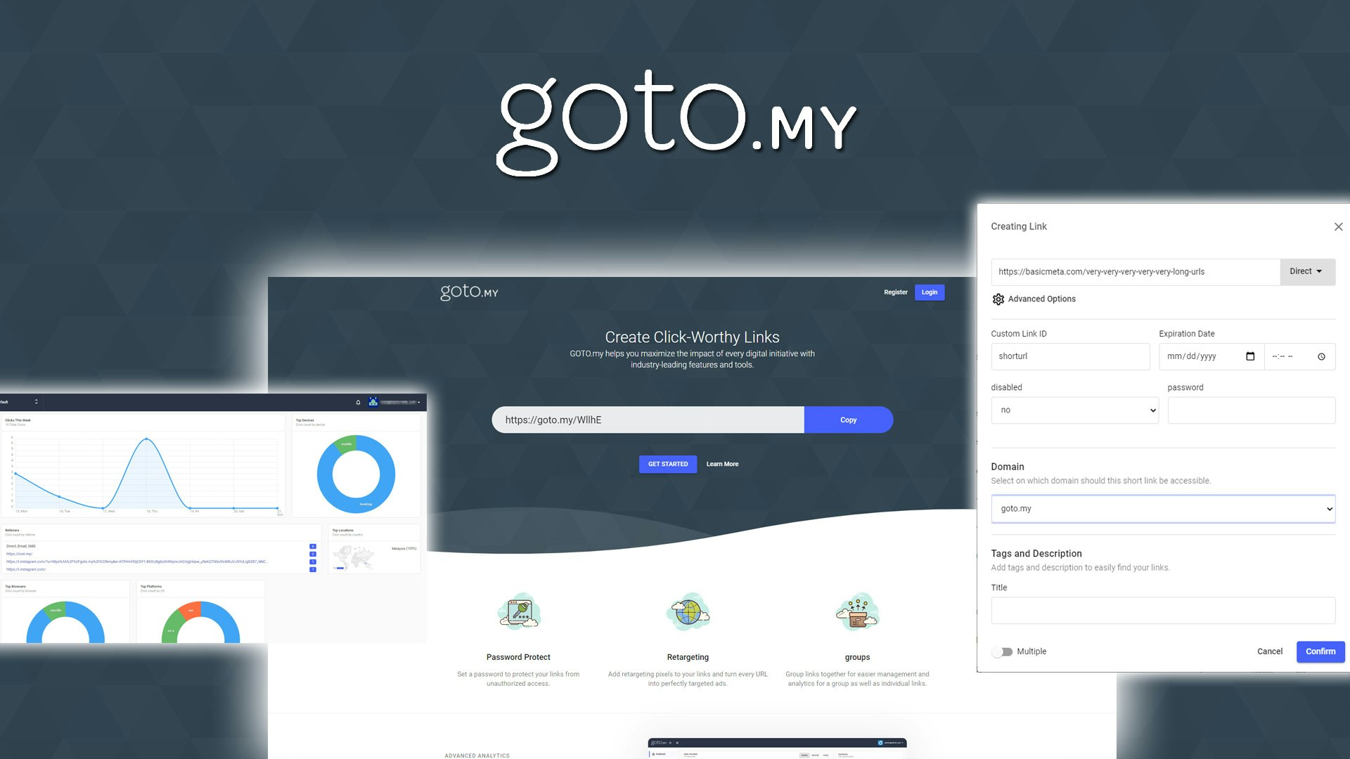 GOTO.my: Web app to track and analyze your short links | Product Hunt