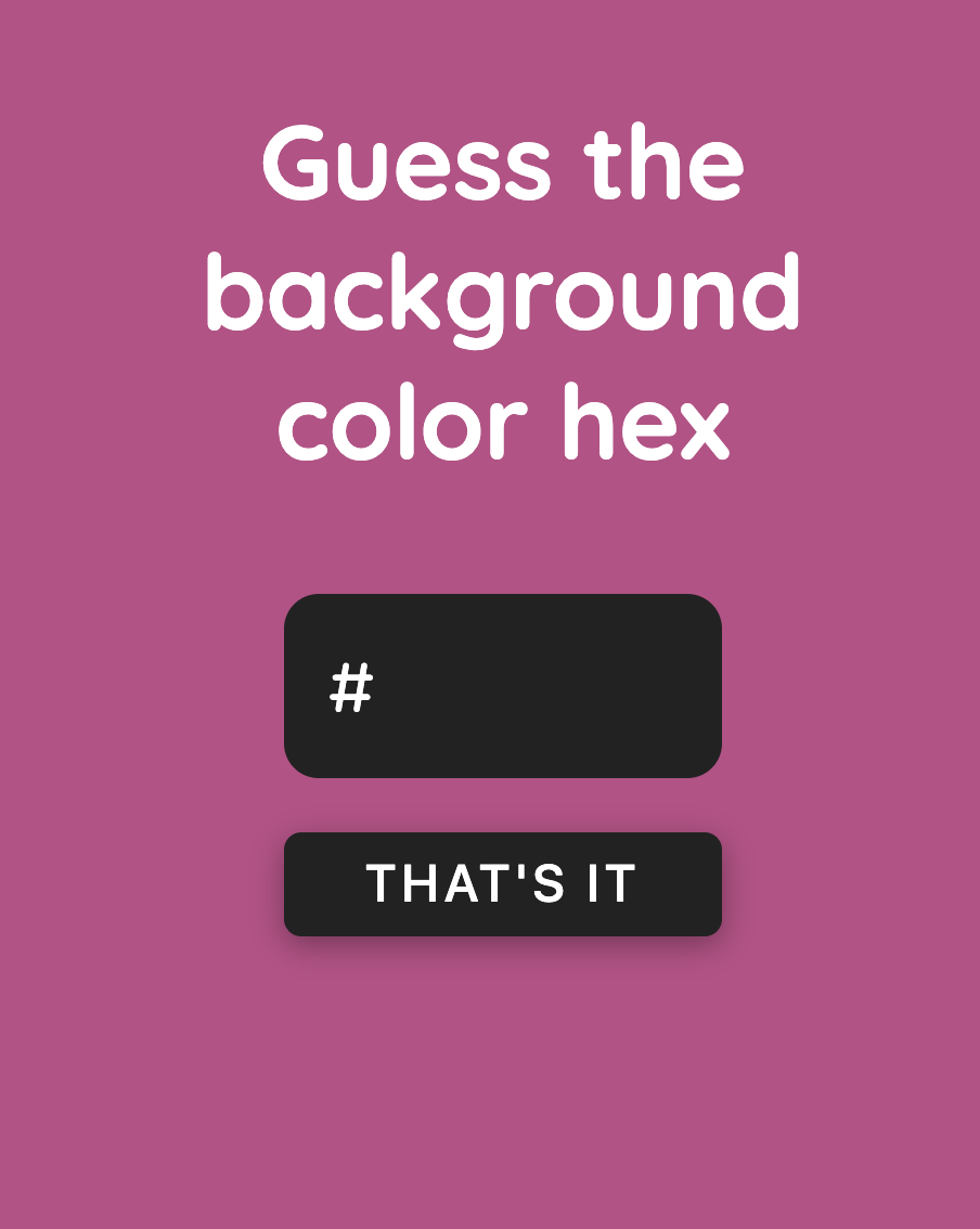 Hex Guess: Test your hex color guessing skills | Product Hunt