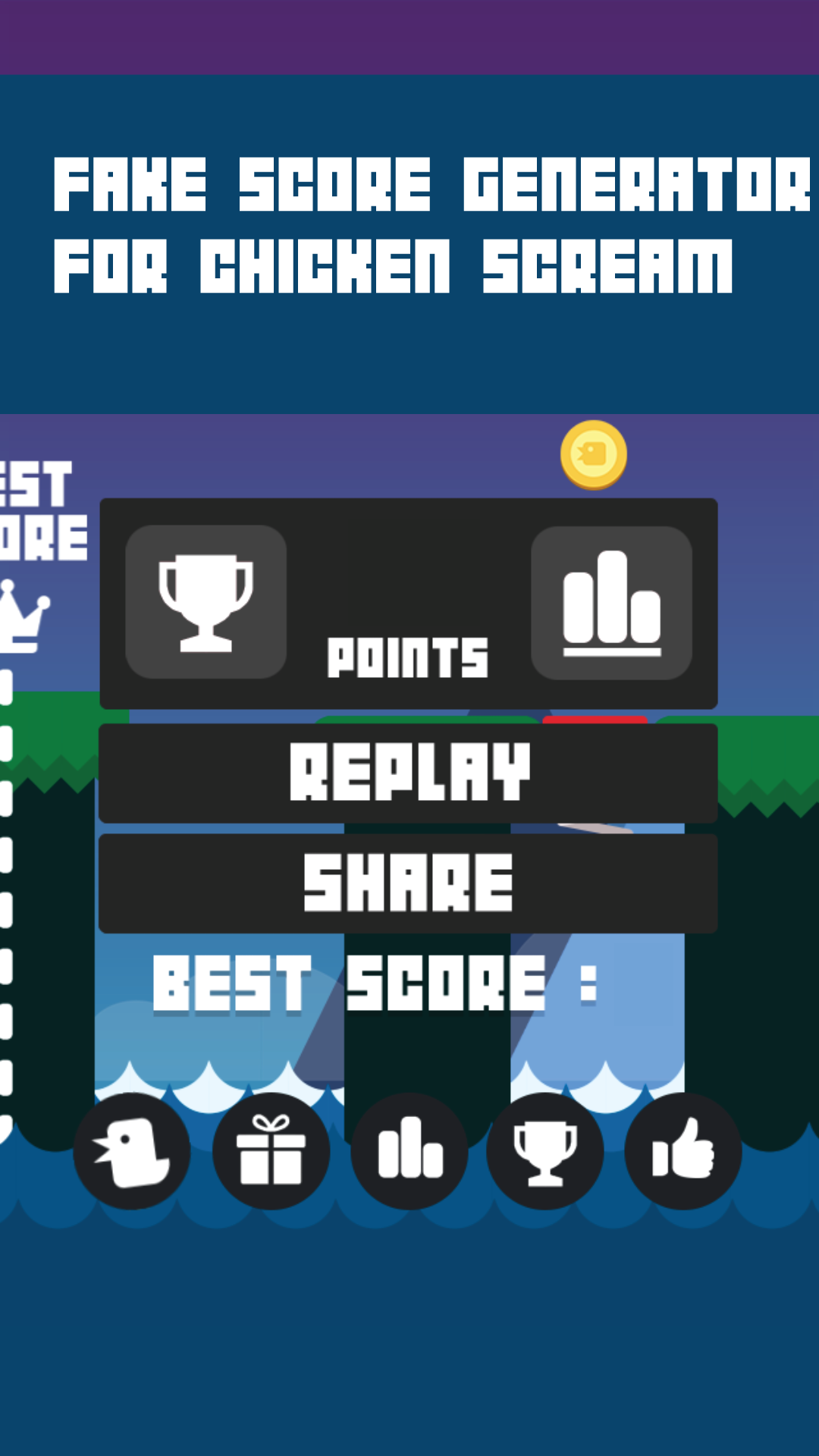 Fake Score Generator for the viral game Chicken Scream - Product ...