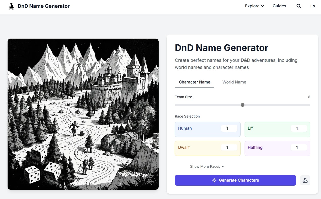 DnD Name Generator - Free d&d character name generator - SideProjectors ...