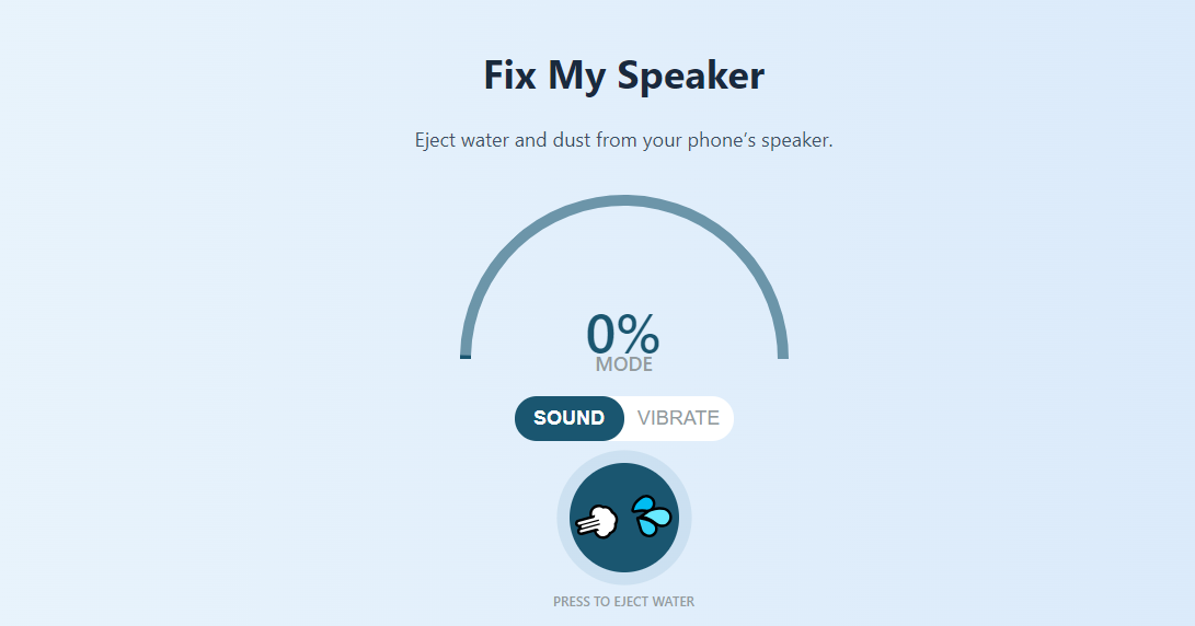 Fix My Speaker: Eject water and dust from your speaker | Product Hunt