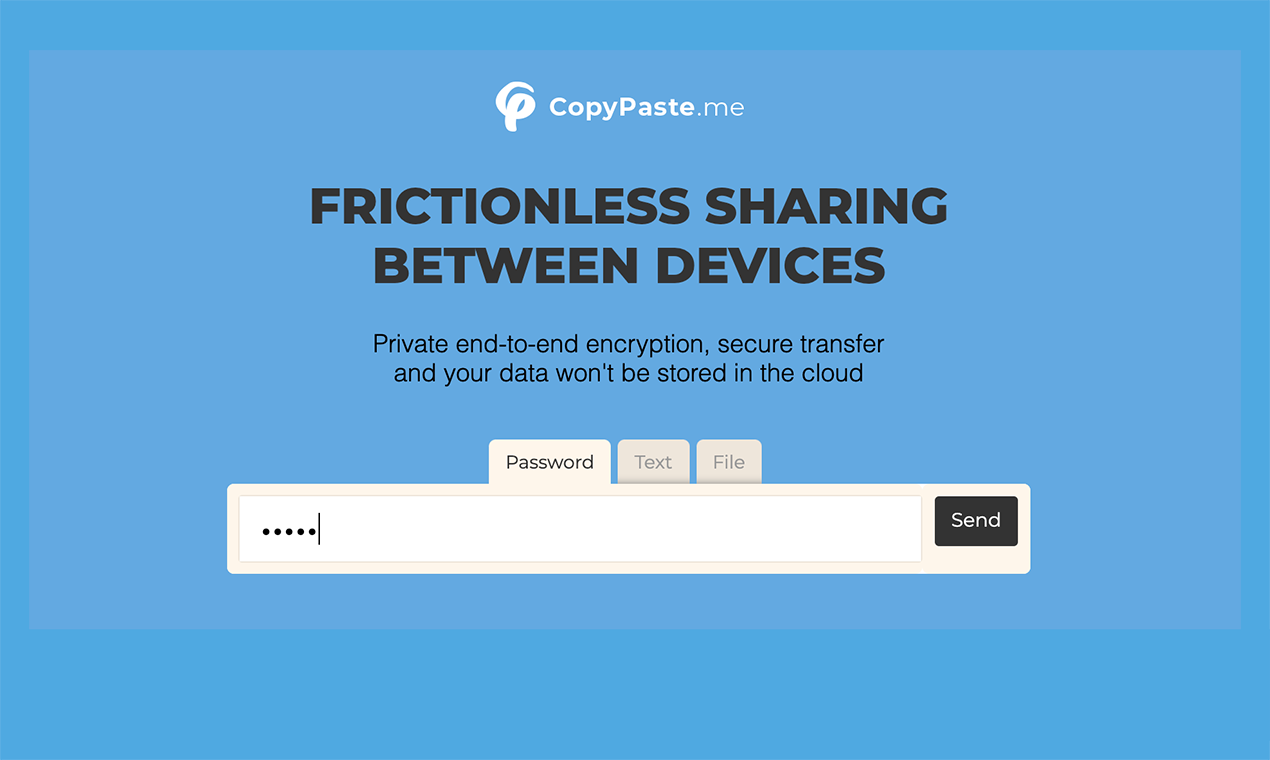 CopyPaste.me: Frictionless sharing between devices (using your browser ...