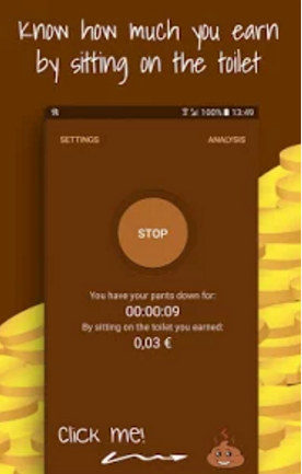 Poop Money: Count the money you earn while in toilet at work | Product Hunt