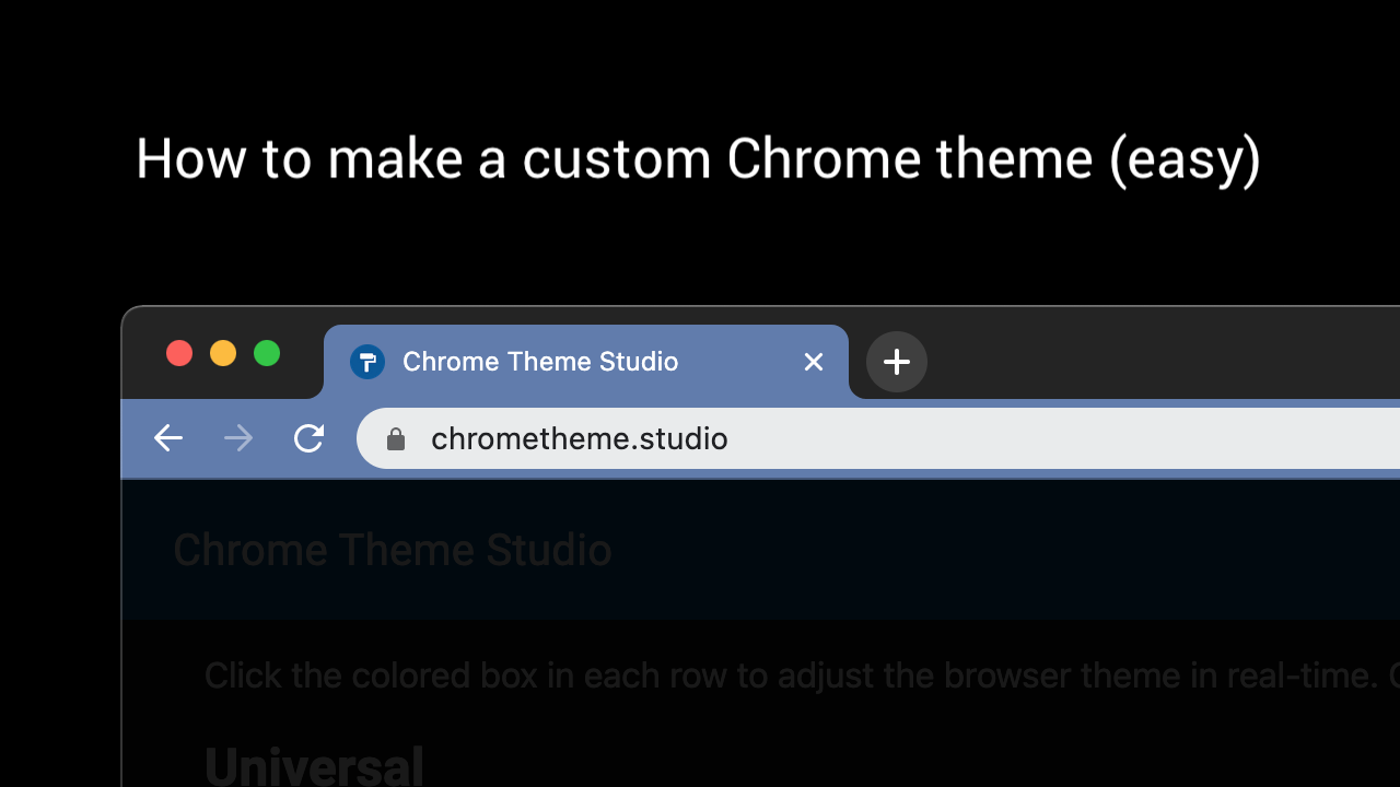 Chrome Theme Studio: Easily create a theme for most Chromium-based ...