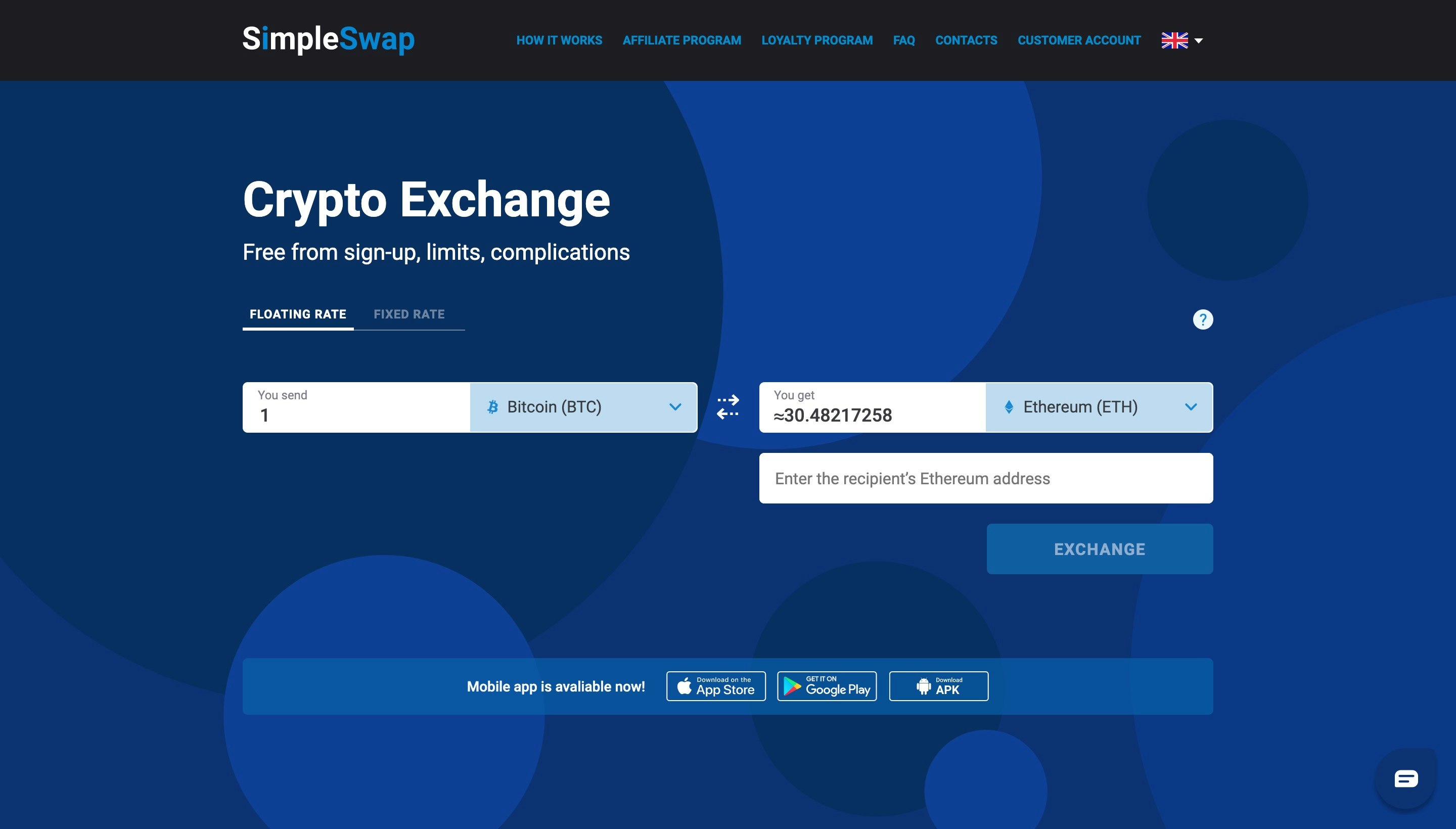 SimpleSwap - Easy way to swap Bitcoin & Altcoins | Product Hunt