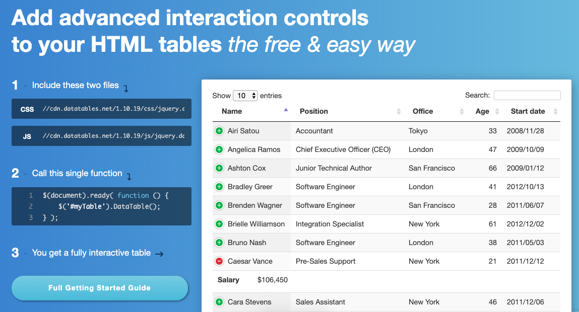 Datatables Product Information and Latest Updates (2025) | Product Hunt