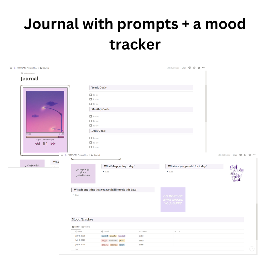 Purple themed Notion template - Product Information, Latest Updates ...