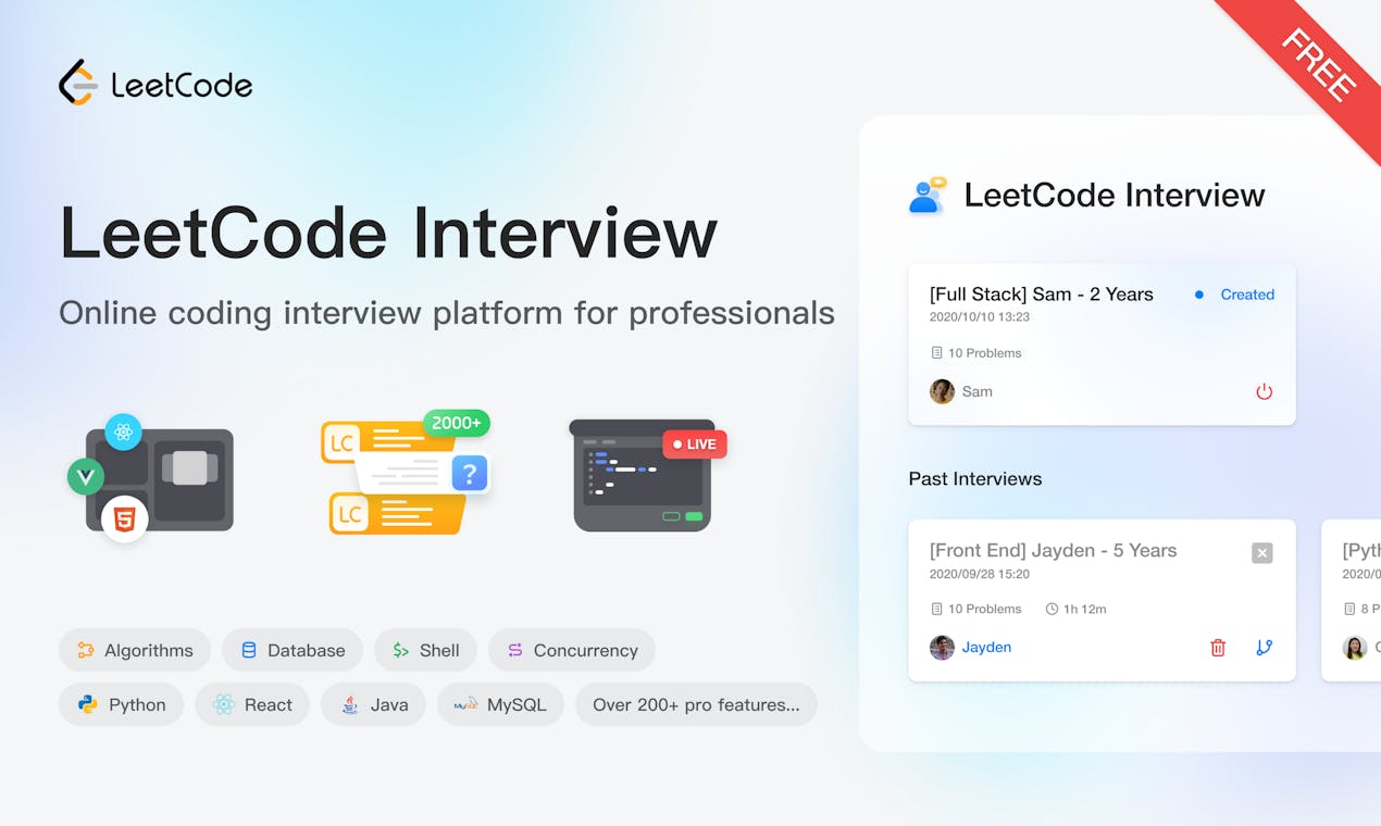Leetcode Interview Online Coding Interview Platform For Professionals