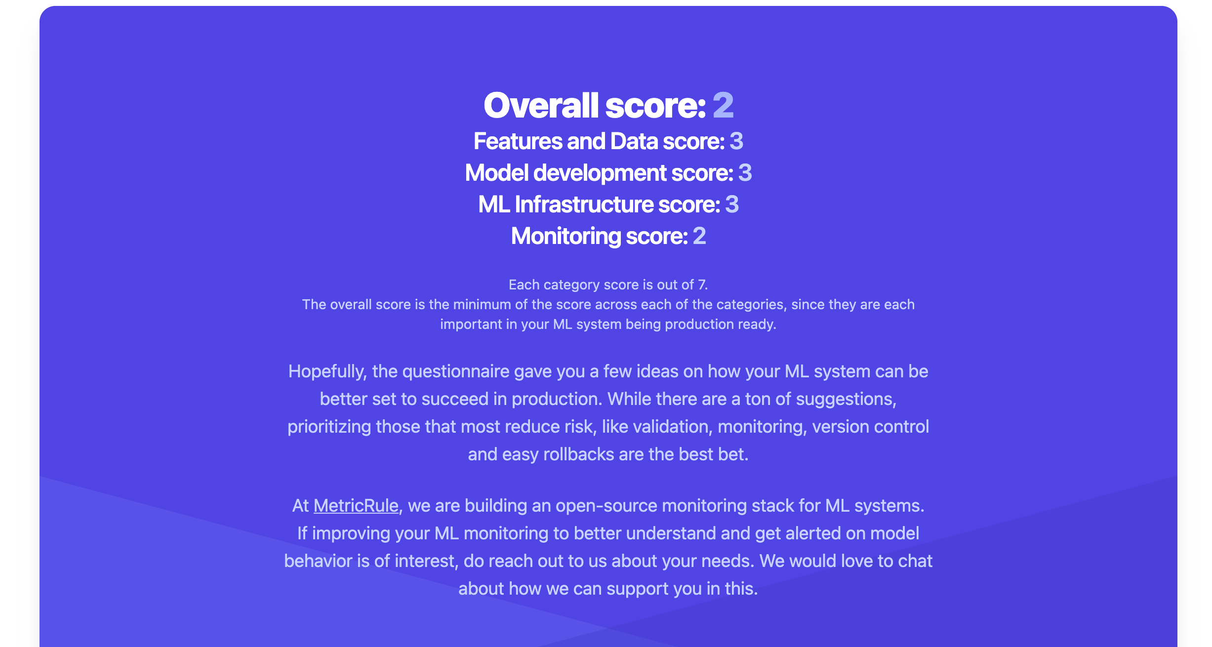 ML Test Score Quiz - Quiz to rate the health of your production ML ...