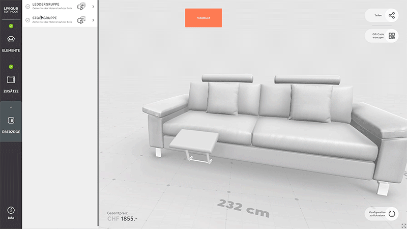 3D furniture configurator: 3D configurator for any modular systems. On ...