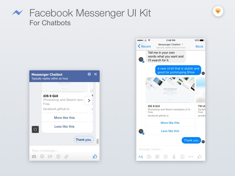 Facebook Messenger UI Kit Makers | Product Hunt