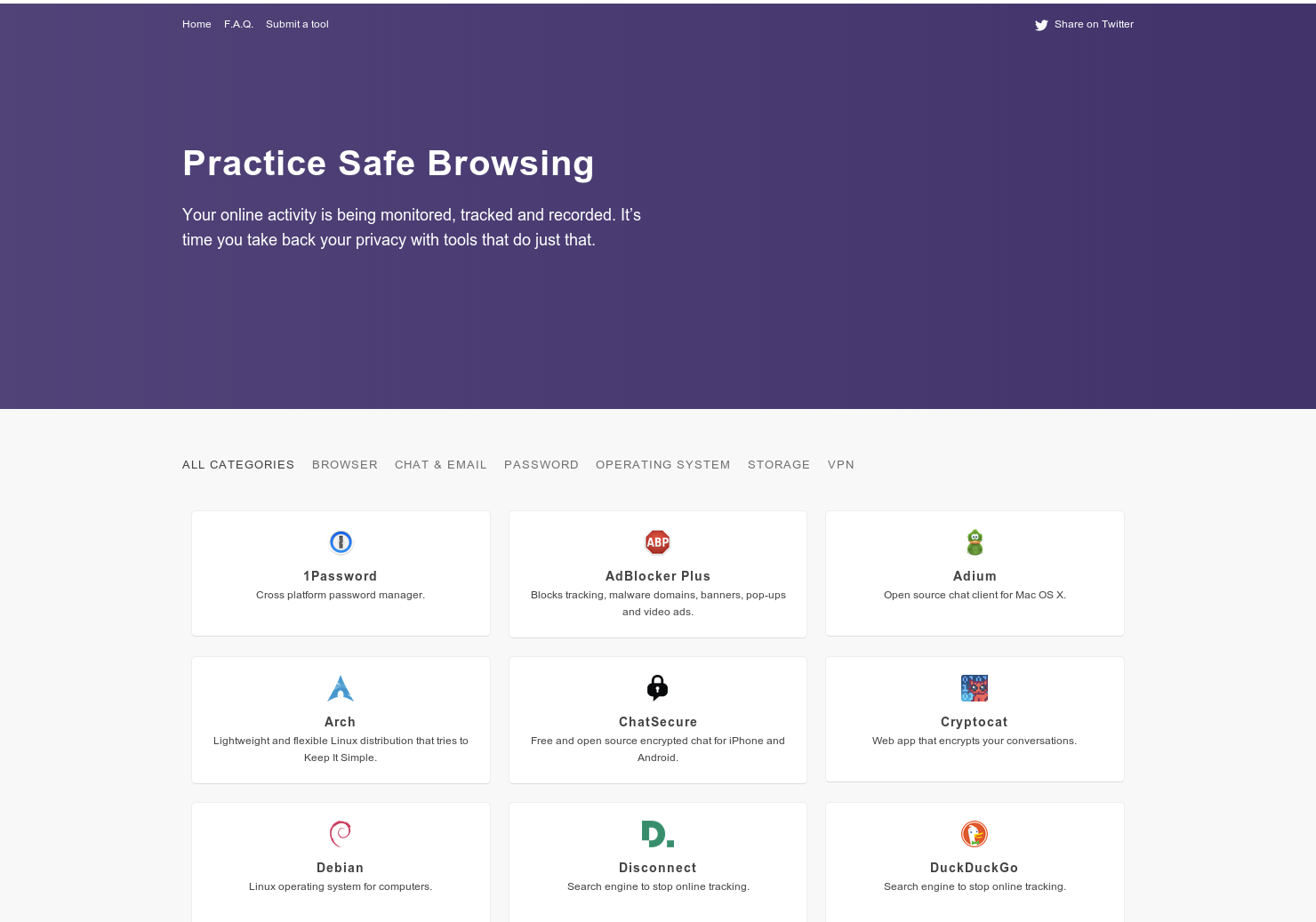 Practice Safe Browsing: A curated list of tools to keep you safe online ...