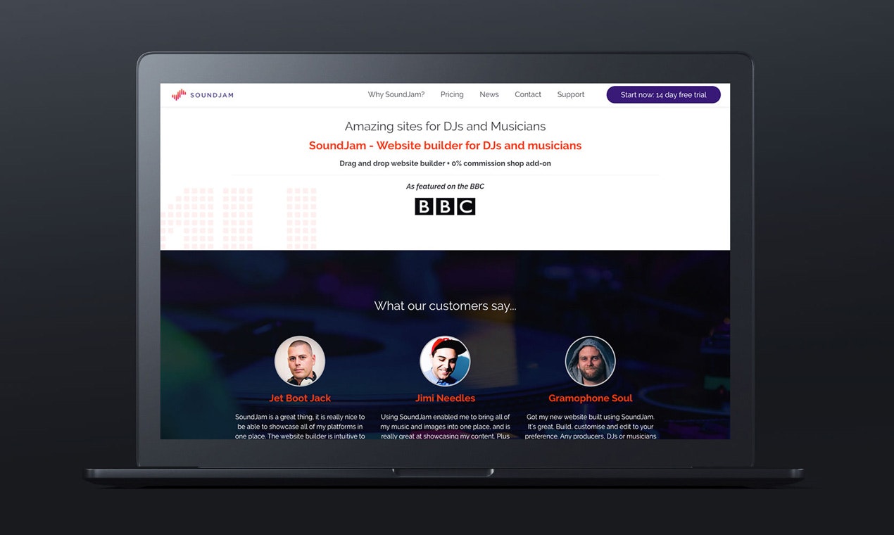 SoundJam: Website builder and 0% commission shop for DJs and musicians ...