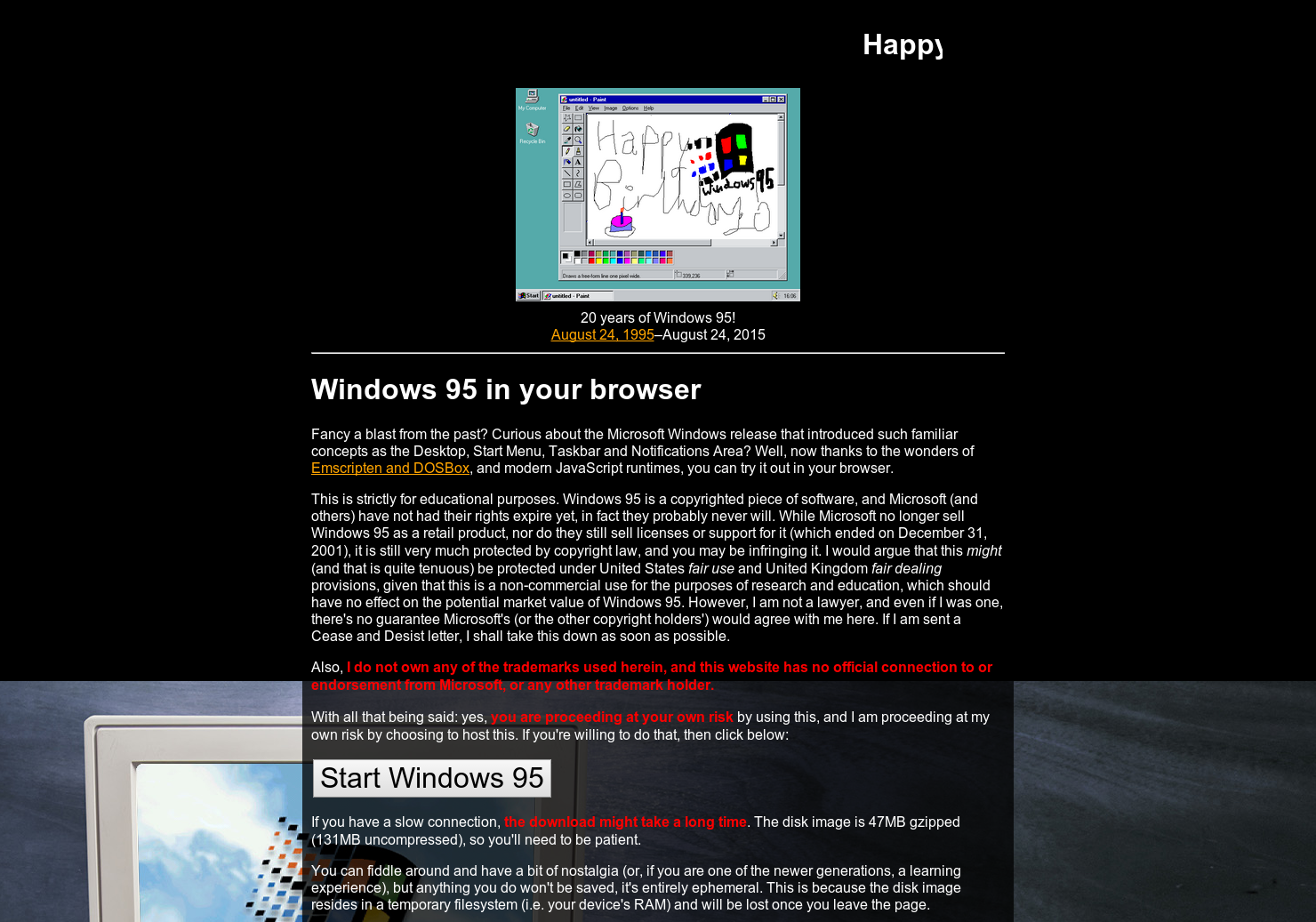 Windows 95 In Browser Makers and Employees (2025) | Product Hunt