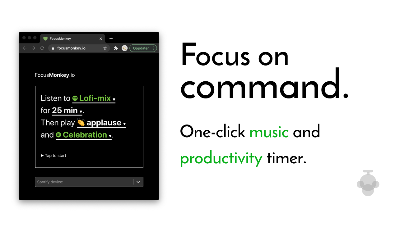 FocusMonkey - Next-gen focus timer with adaptive music using Spotify ...