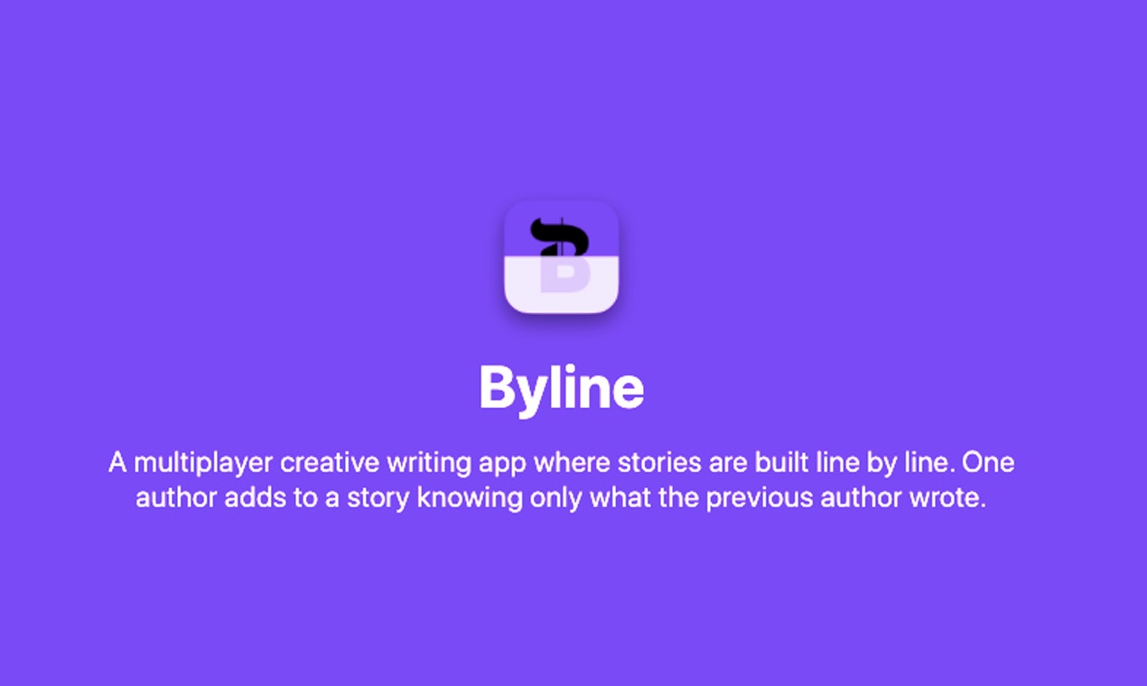Byline: Multiplayer writing where you create stories line by line ...