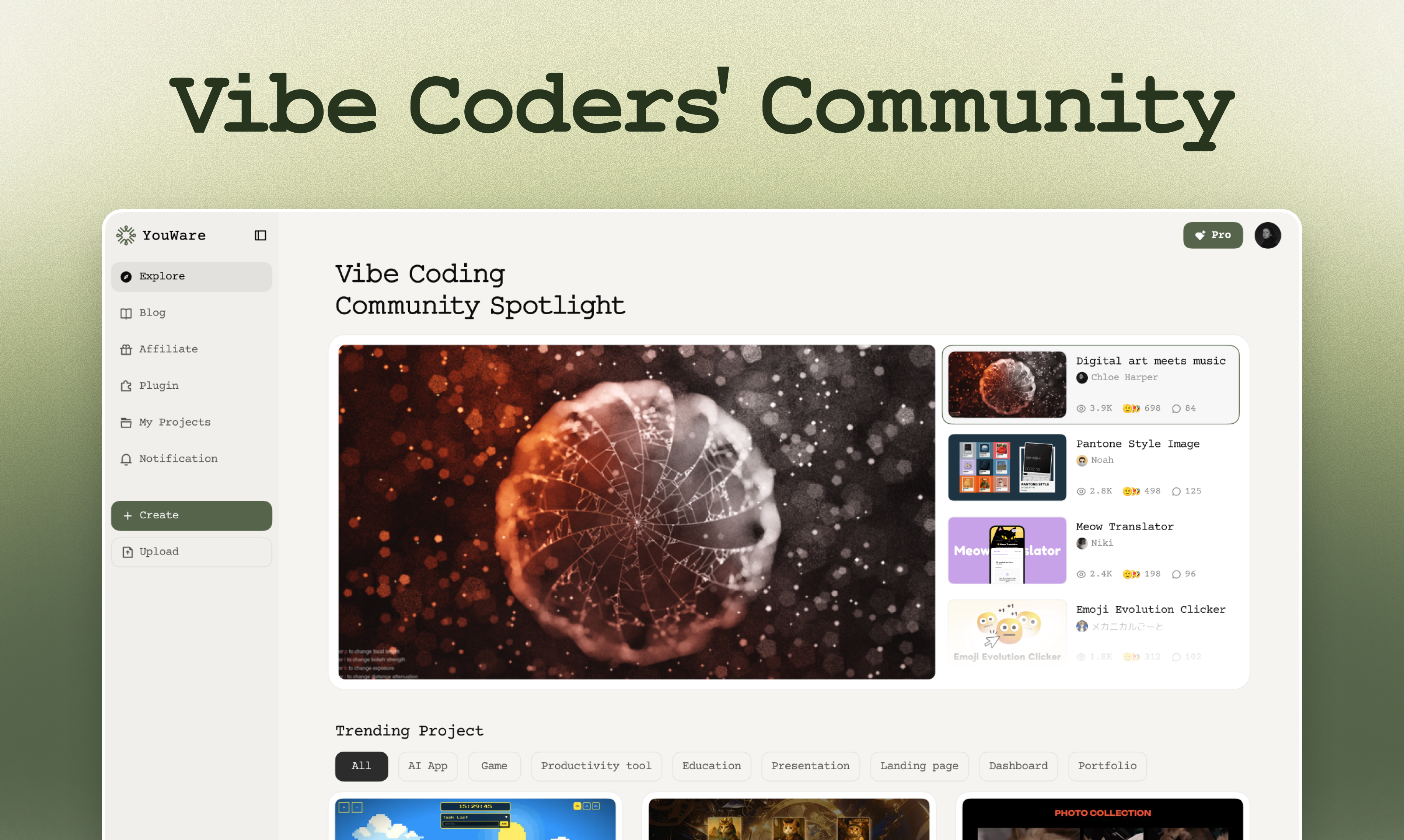 YouWare: World's first vibe coding community | Product Hunt