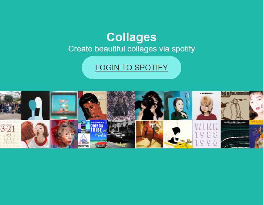 Collages: Create beautiful collages via Spotify | Product Hunt