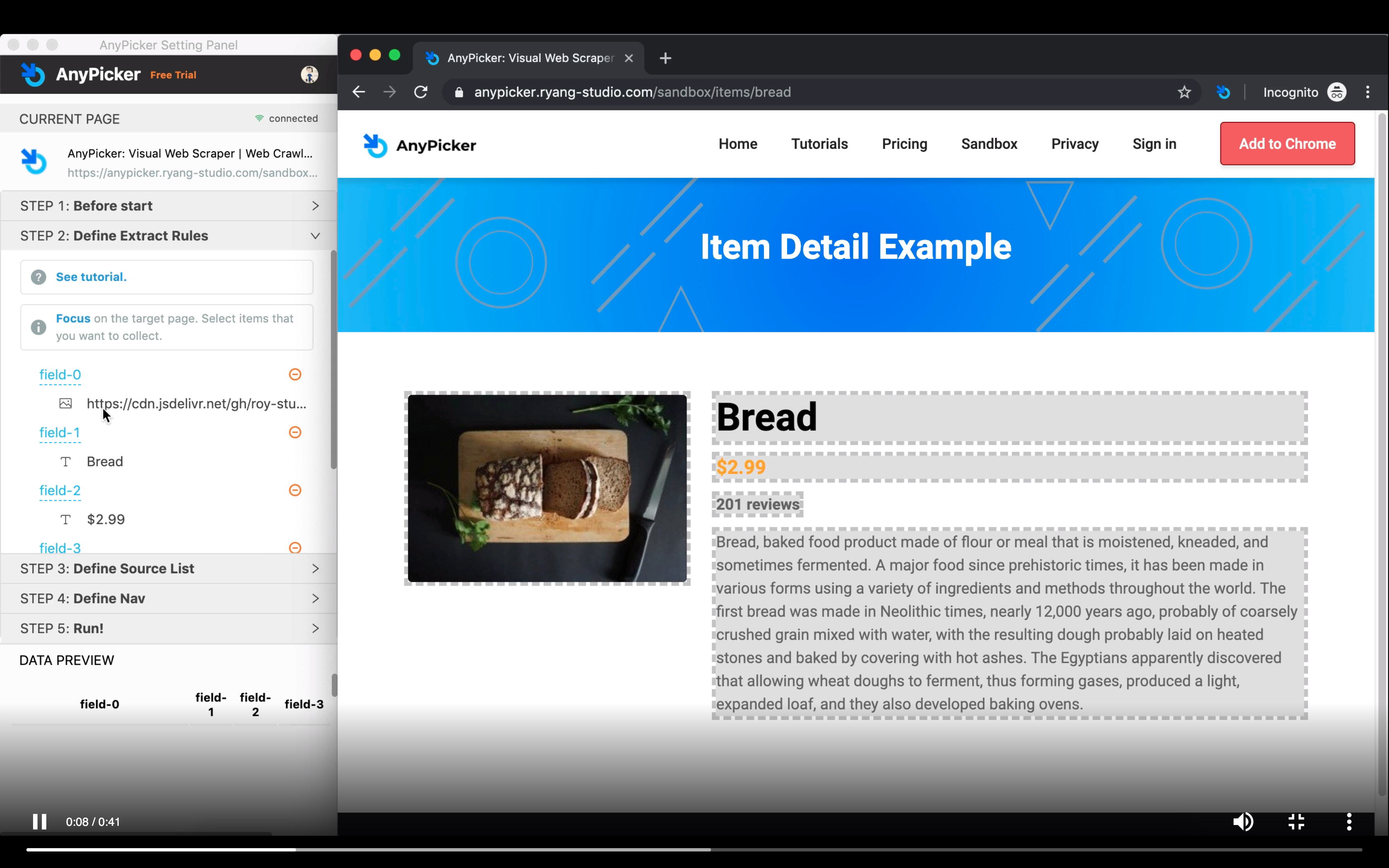 AnyPicker: Scrape web data without any code, just click what you see ...