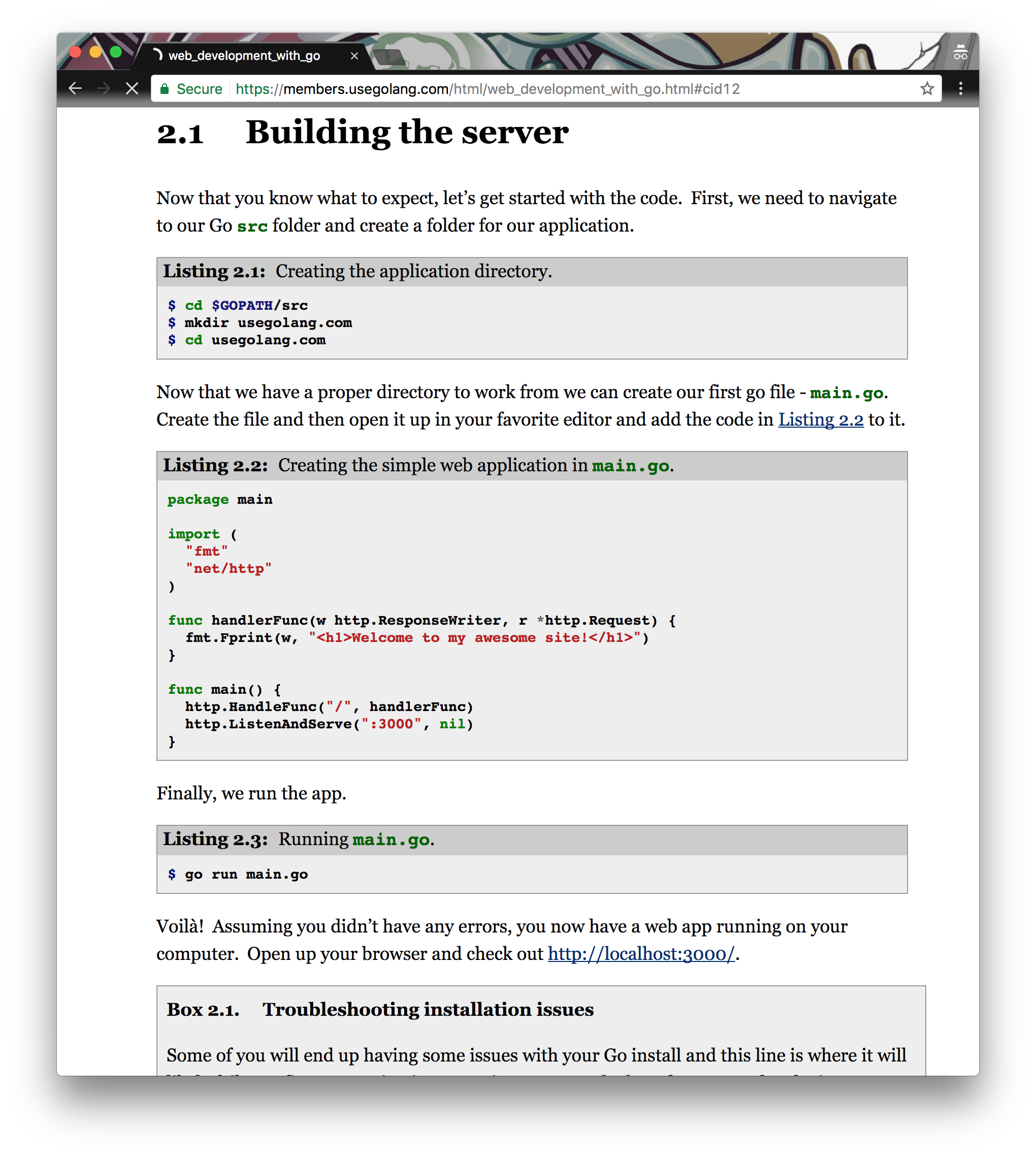 Web Development with Go: Learn to build web application using Go (aka ...