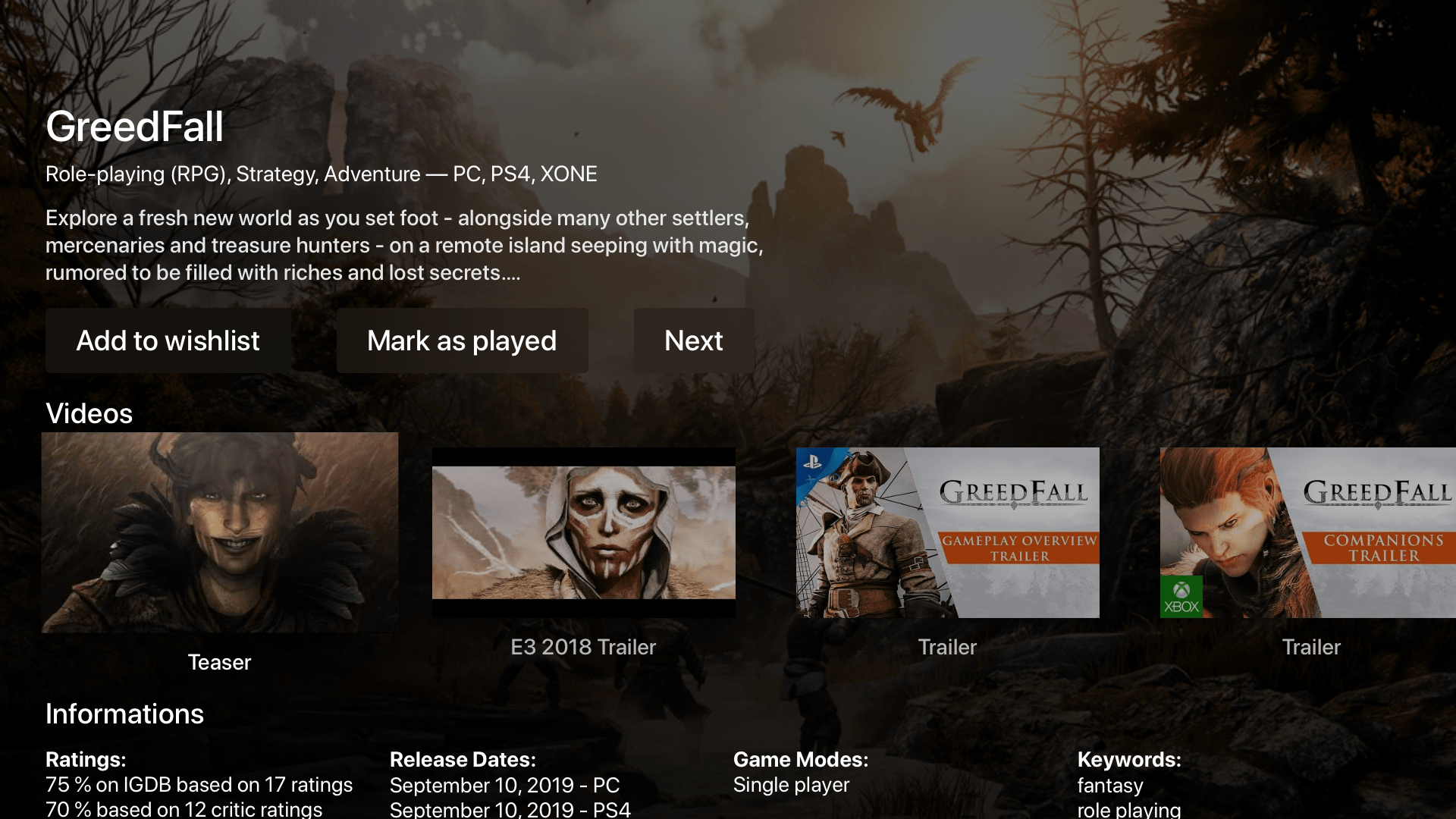 Game Trailers - Apple TV Makers | Product Hunt